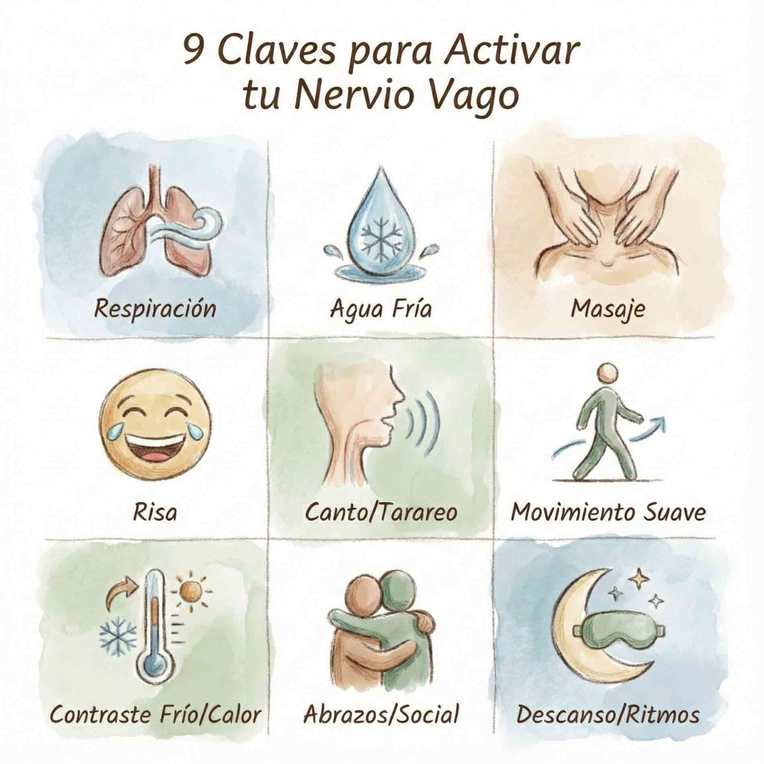 Cómo activar el Nervio vago: 9 Técnicas sencillas